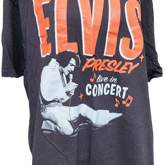 Shirts | Elvis Presley Concert Band Tshirt Black Size 2xl Retro Rock ...